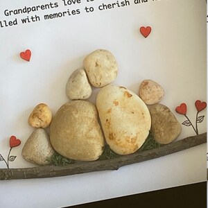 Grandparents Pebble Artwork Gift, Unique Gift for the Grandparents ...