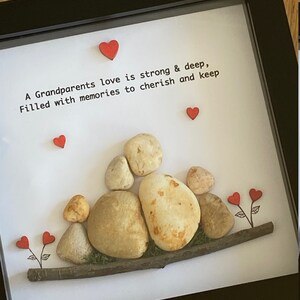 Grandparents Pebble Artwork Gift, Unique Gift for the Grandparents ...
