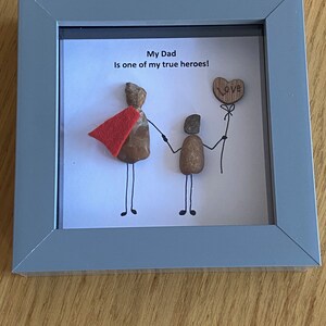 Father's Day Pebble Picture, Unique Gift for Dad, Birthday Gift for ...