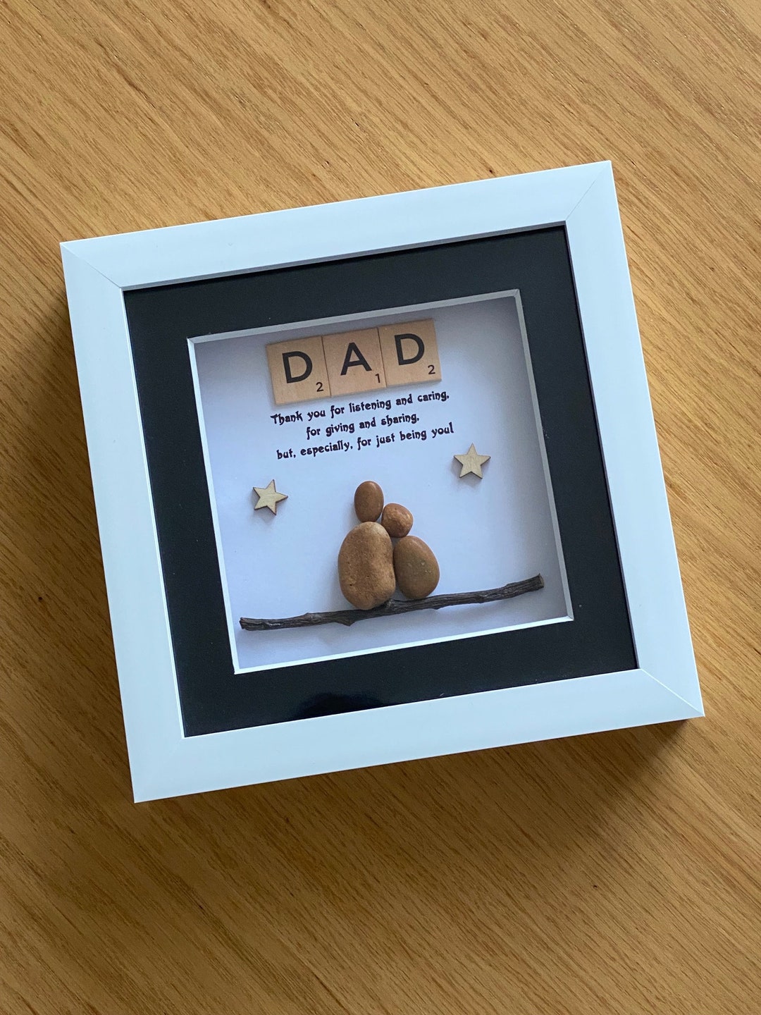 Father's Day Scrabble Picture/personalised Pebble Artwork for Dad ...