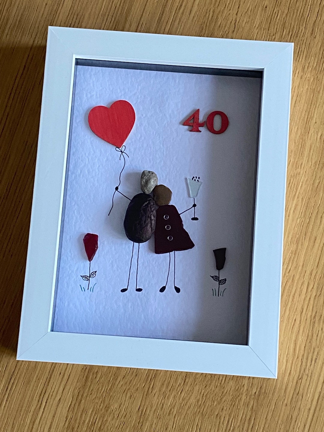 Ruby Anniversary Picture, 40th Wedding Anniversary Gift, Ruby Couple ...