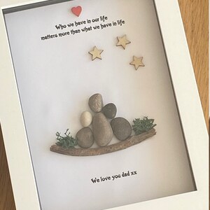 Personalised Father's Day Pebble Picture, Unique Pebble Picture for Dad ...