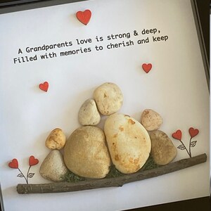 Grandparents Pebble Artwork Gift, Unique Gift for the Grandparents ...