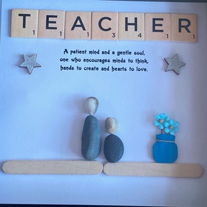 Teacher Gift/thank You Teacher/teacher Pebble Art/gift for Teacher ...