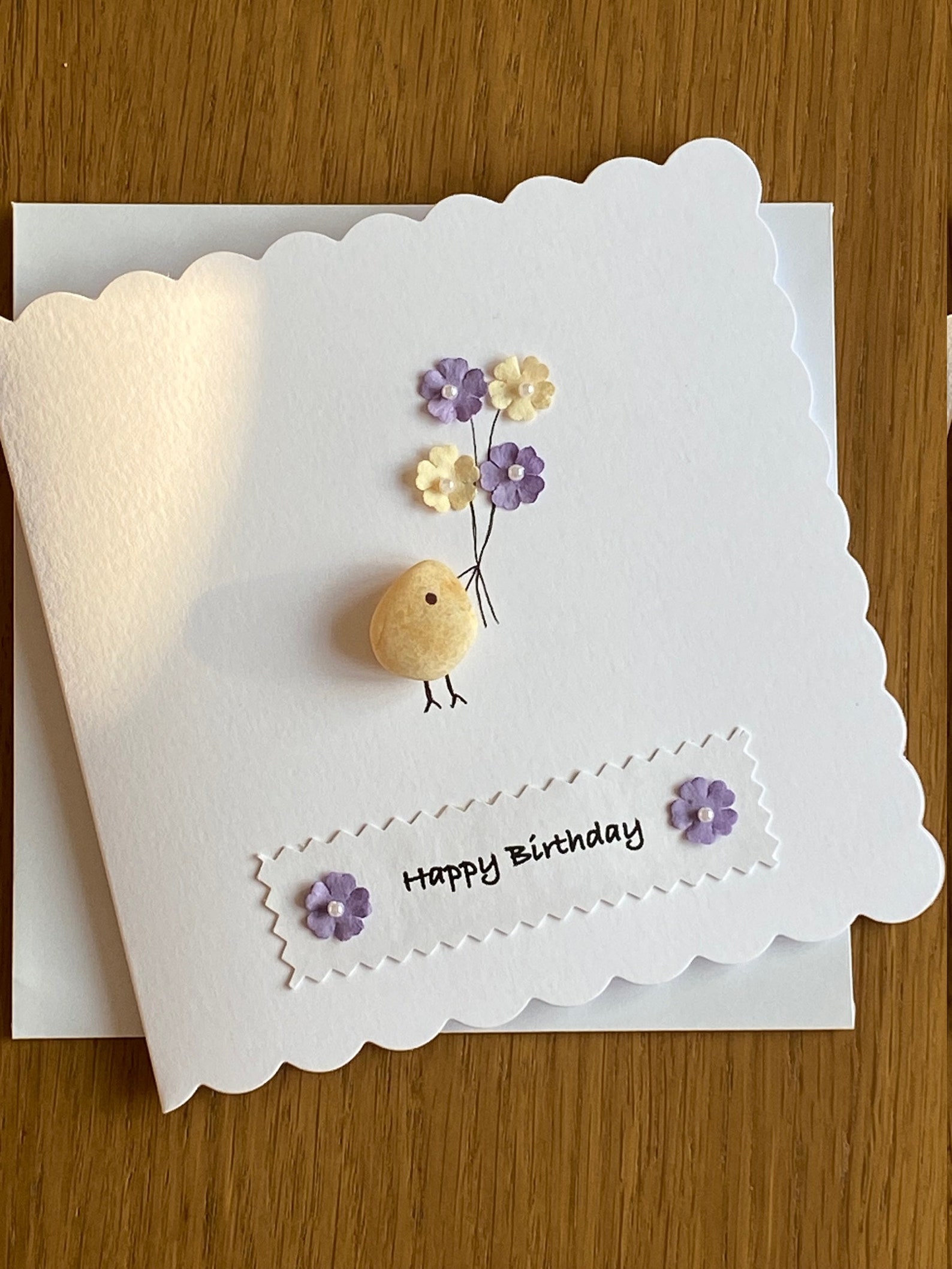 Happy Birthday Pebble Card Birthday Wishes Card Handmade - Etsy UK