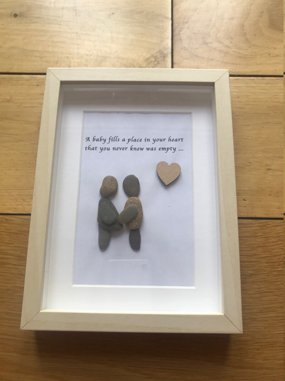 Personalised New Baby Pebble Picture, Unique Pebble Gift for Baby ...