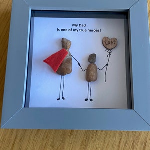 Father's Day Pebble Picture, Unique Gift for Dad, Birthday Gift for ...