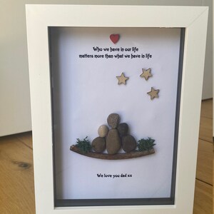 Personalised Father's Day Pebble Picture, Unique Pebble Picture for Dad ...