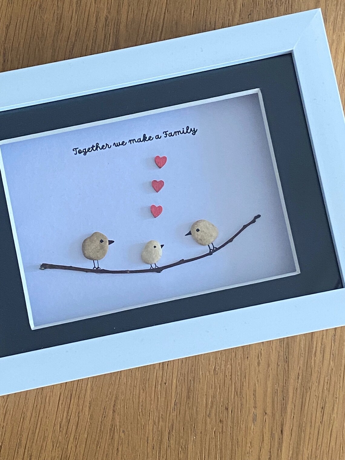 Personalised Family Pebble Picture Family of Three Pebble - Etsy