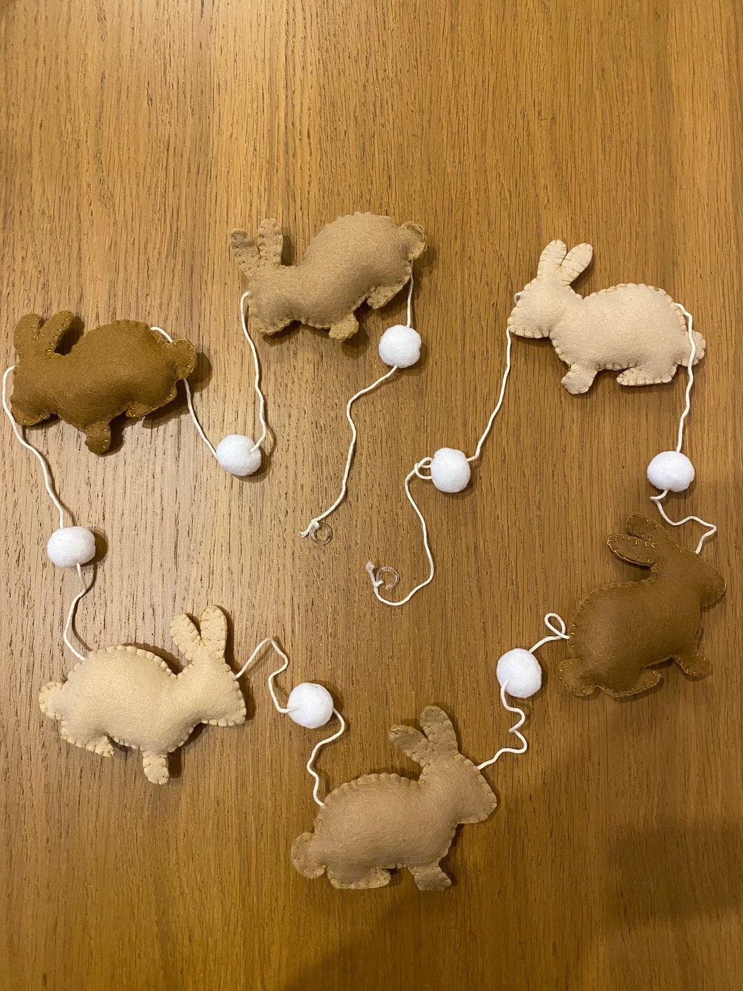 Easter Rabbit Felt Garland, Easter Bunny Felt Bunting, Felt Bunting for ...