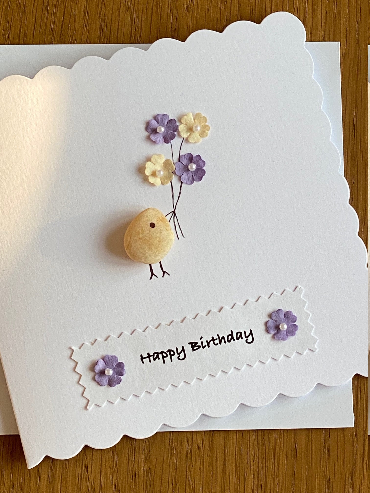 Happy Birthday Pebble Card Birthday Wishes Card Handmade - Etsy UK