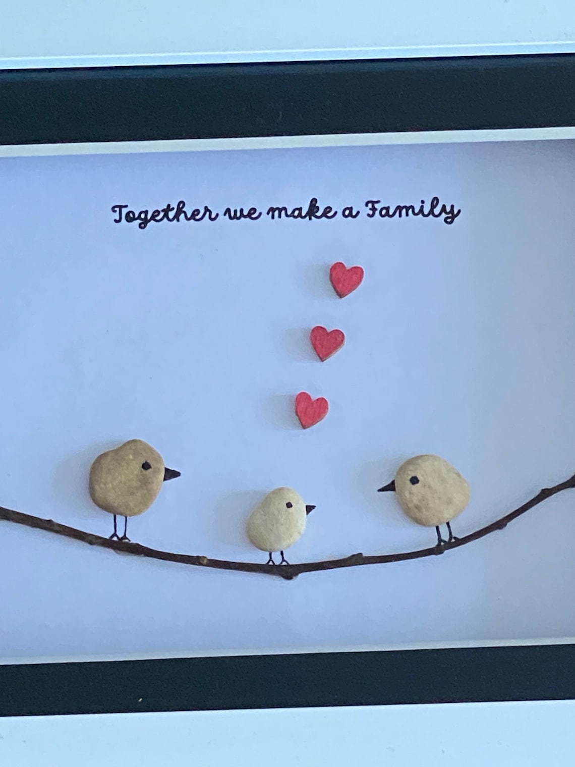 Personalised Family Pebble Picture Family of Three Pebble - Etsy