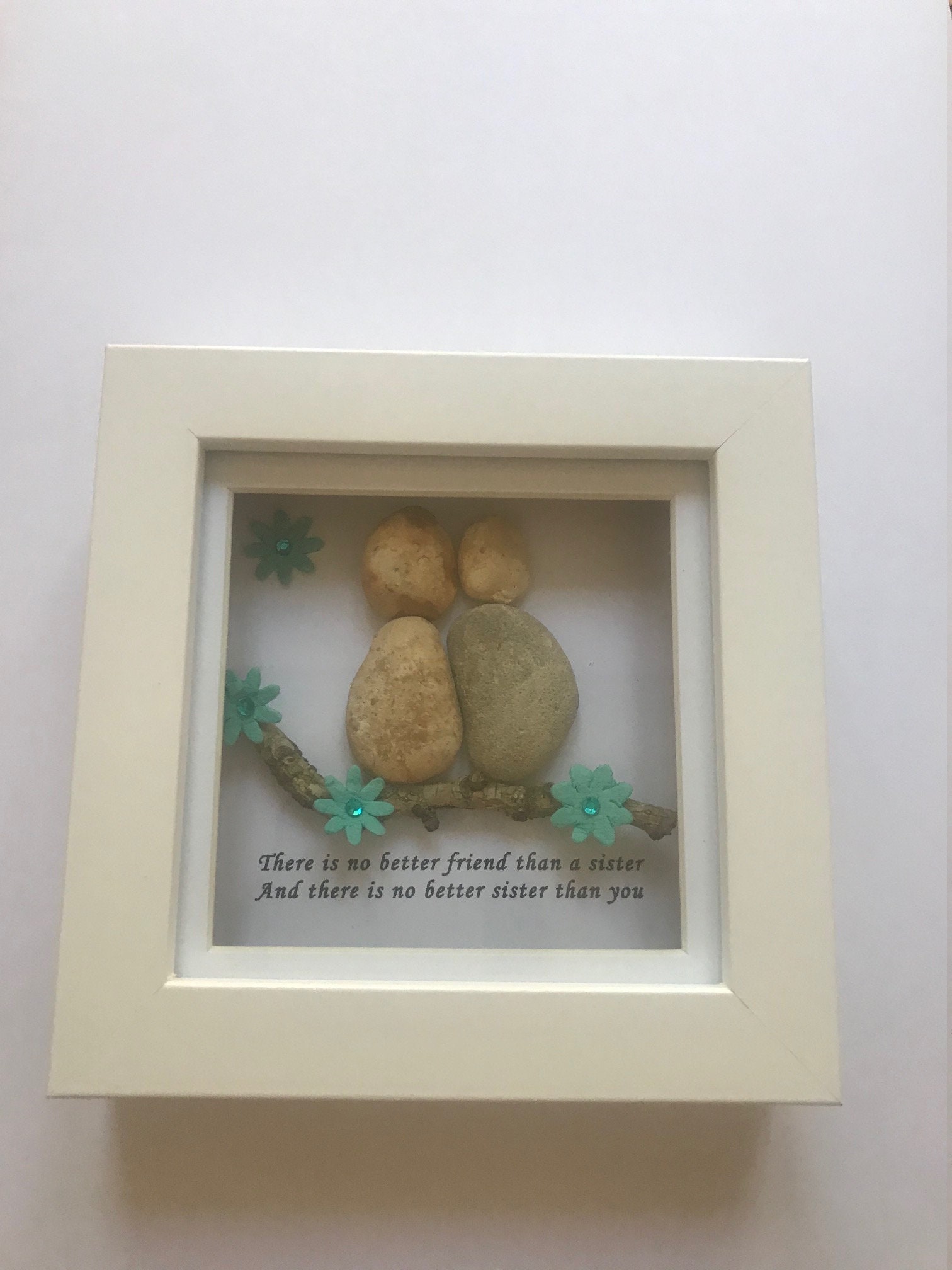 Pebble Work Box Frame, Best Friend Gift Sister Gift Best Friend Sister ...