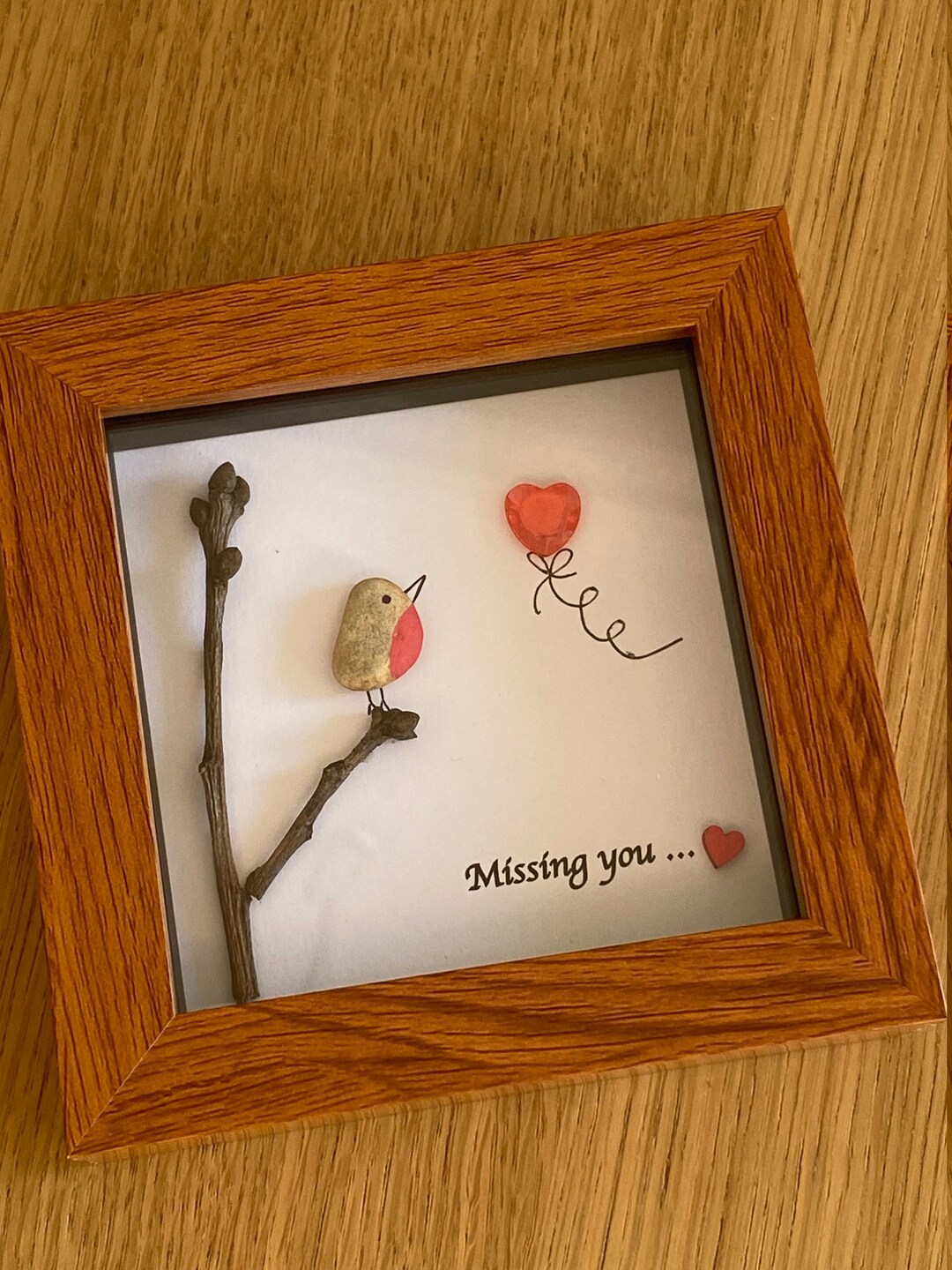 Missing You Pebble Frame, Thinking of You Gift, I Miss You Picture, Far ...