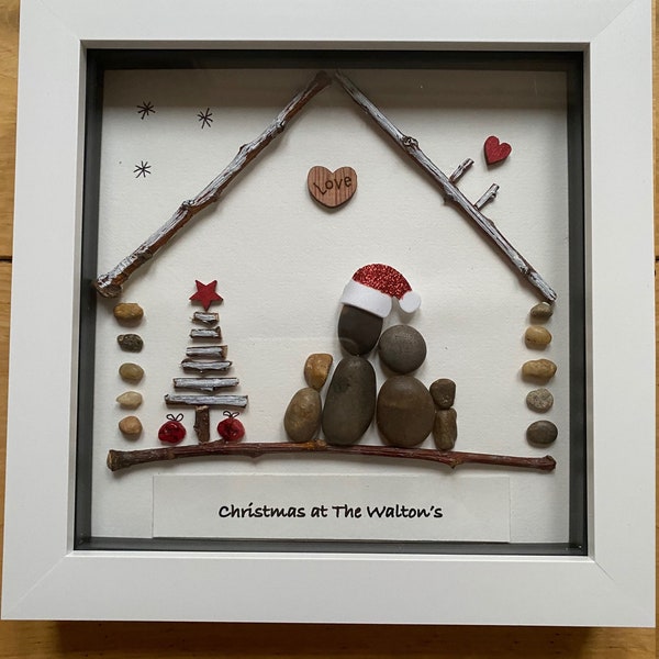 Christmas Pebble Art - Etsy UK