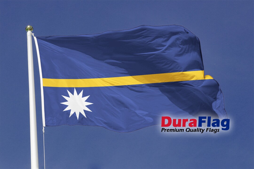 Duraflag Nauru 5ft X 3ft With Clips/hooks Premium Quality 5x3 Flags - Etsy