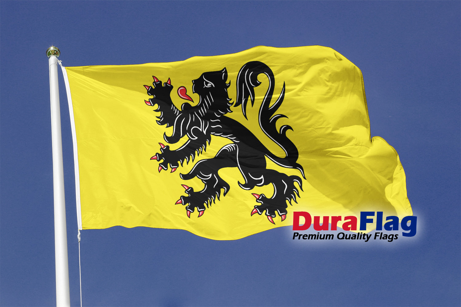 Duraflag Flanders Lion 5ft X 3ft With Clips/hooks Premium - Etsy UK