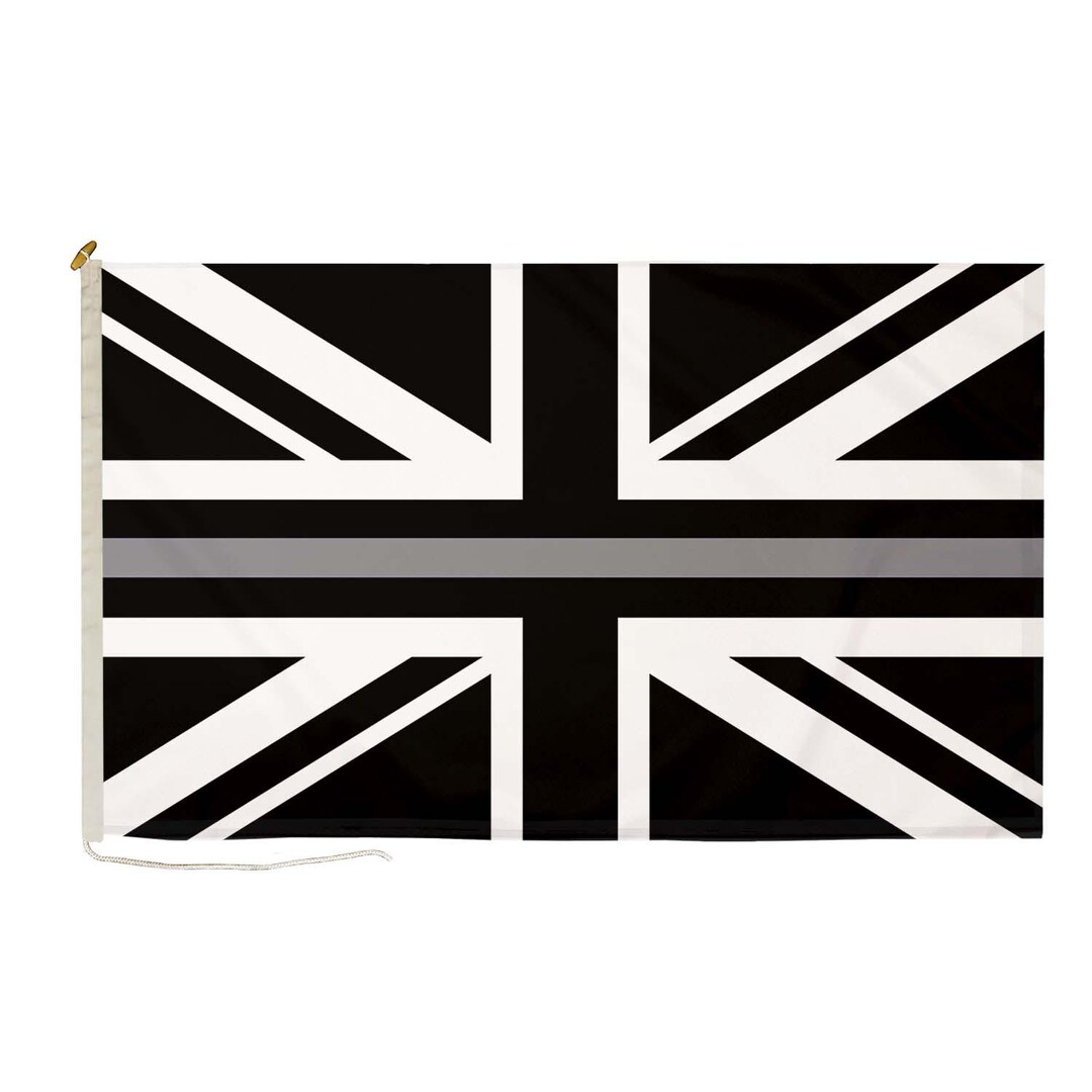 Duraflag Union Jack Thin Grey Premium Quality Flag With Rope and Toggle ...