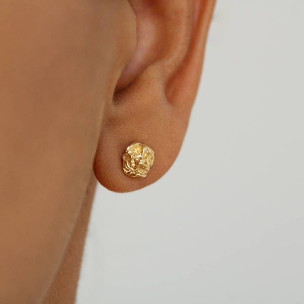 Gold Nugget Earrings - Etsy