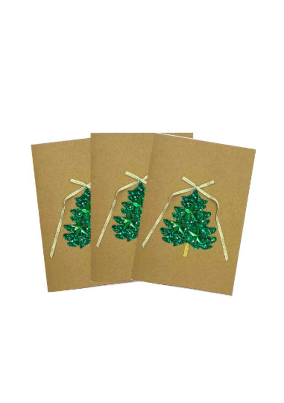 Luxury Christmas Tree Cards Pack of 3 Christmas Cards - Etsy
