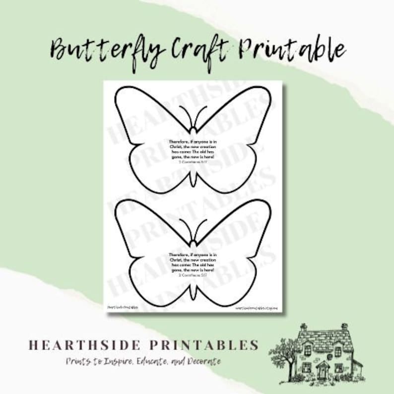 Butterfly Craft Printable - Homeschool, Early Education, Kids Crafts ...