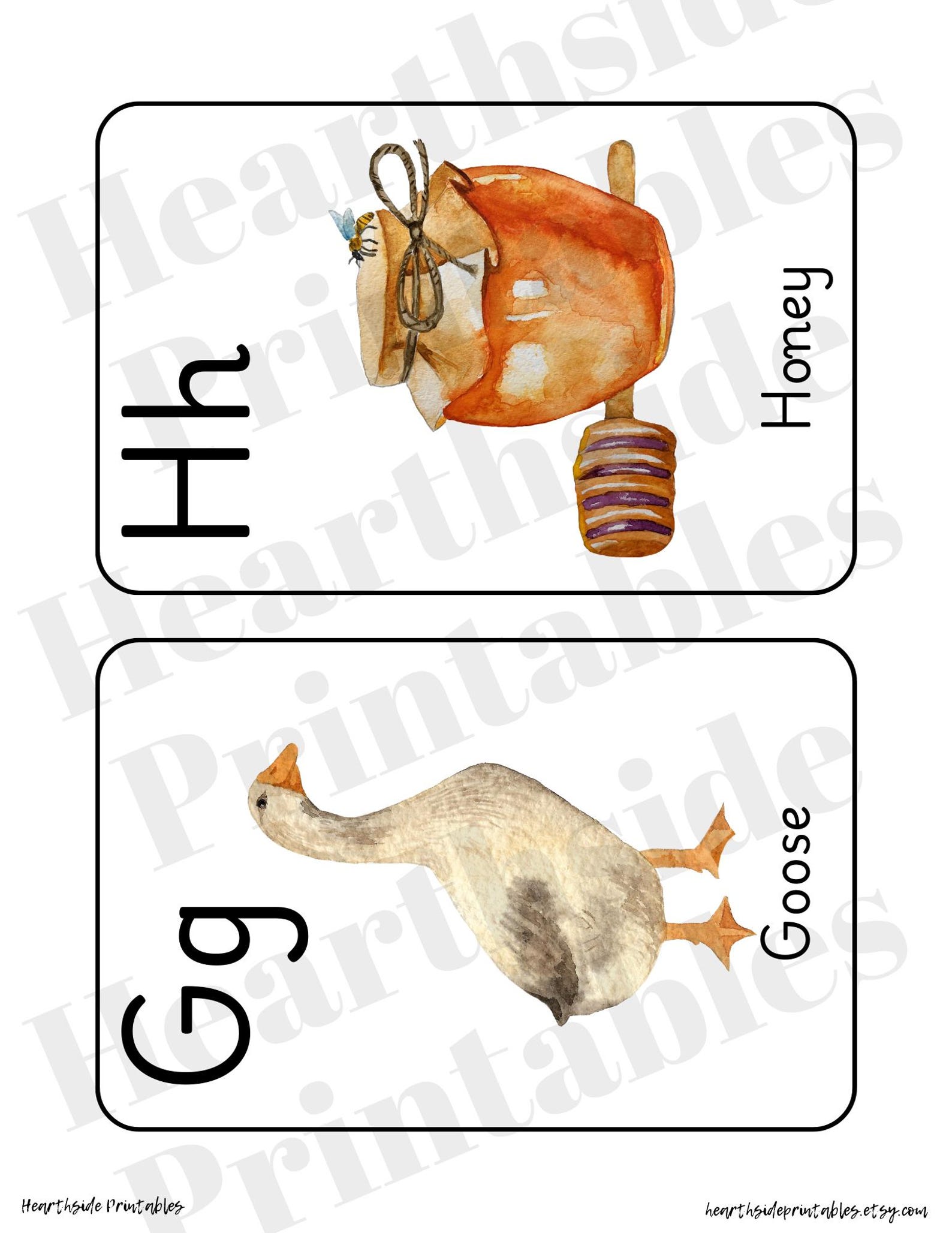 Nature Inspired Alphabet Cards - Cottage Core, Homeschool, Nature ...