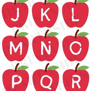 Apple Alphabet Cards Printable - Apple Unit, Homeschool Printables ...