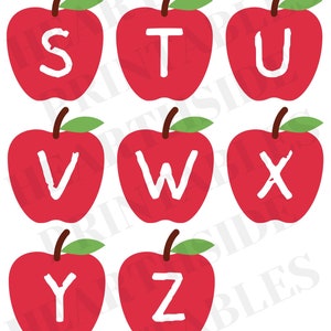 Apple Alphabet Cards Printable - Apple Unit, Homeschool Printables ...