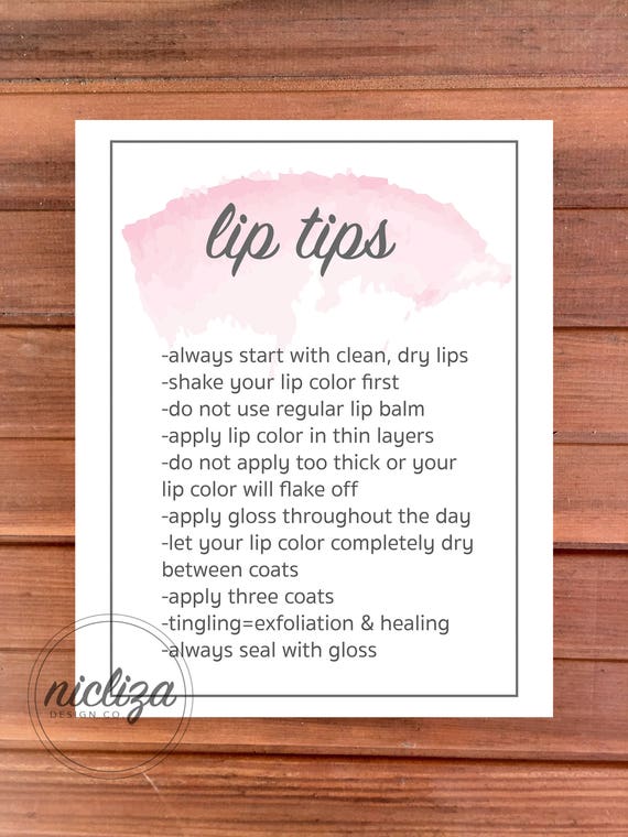 Lipsense Tips and Tricks Lip Tips Lipsense Party. Lipsense | Etsy