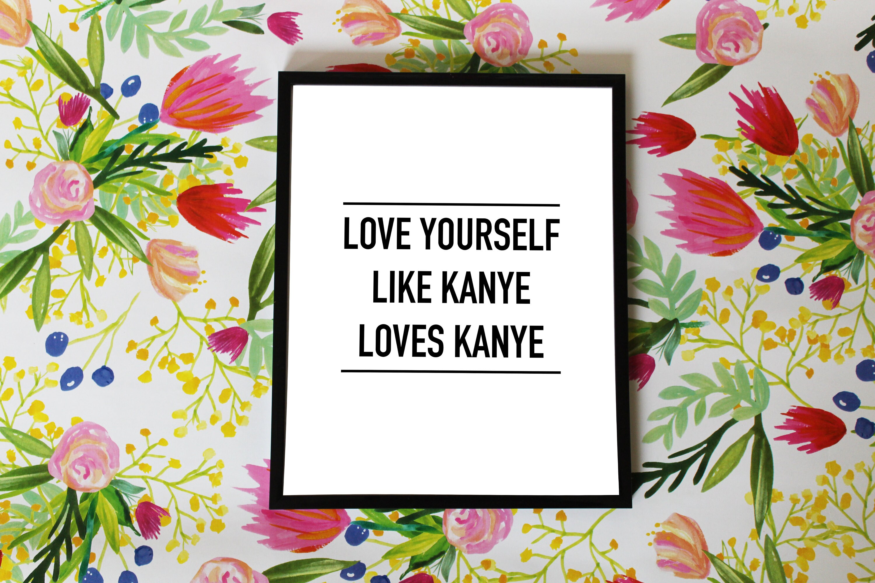 Kanye West Print, Black and White Print, Download, Kanye West Poster ...