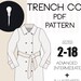 Trench Coat Pattern PDF. - Etsy
