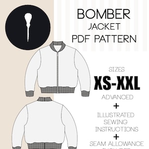 Bomber Jacket Pattern PDF. - Etsy