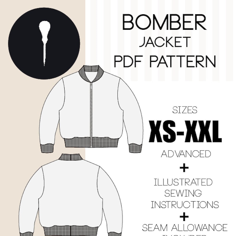 Bomber Jacket Pattern - Etsy