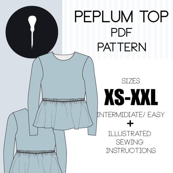Peplum Top Pattern - Etsy