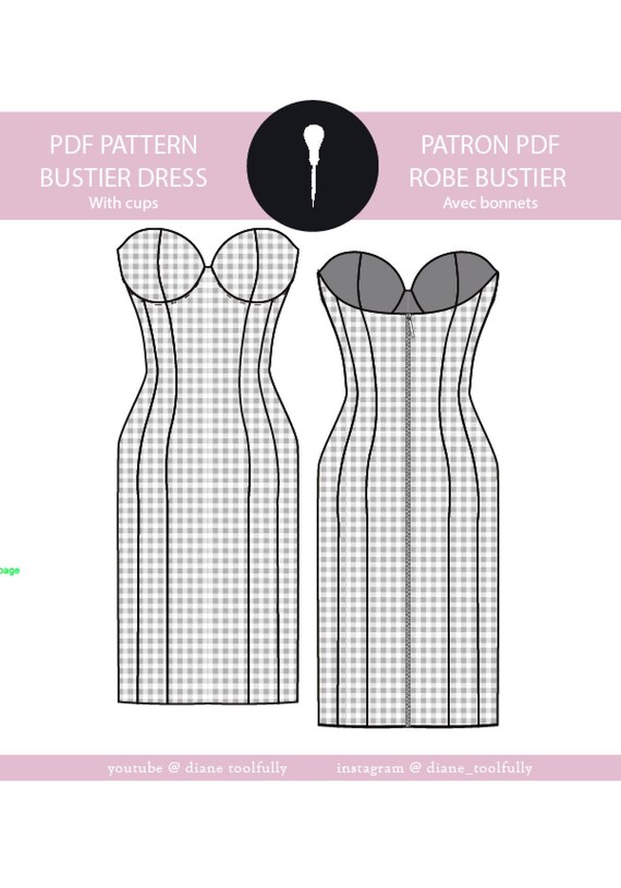 Patron Robe Bustier Avec Bonnet PDF. - Etsy UK