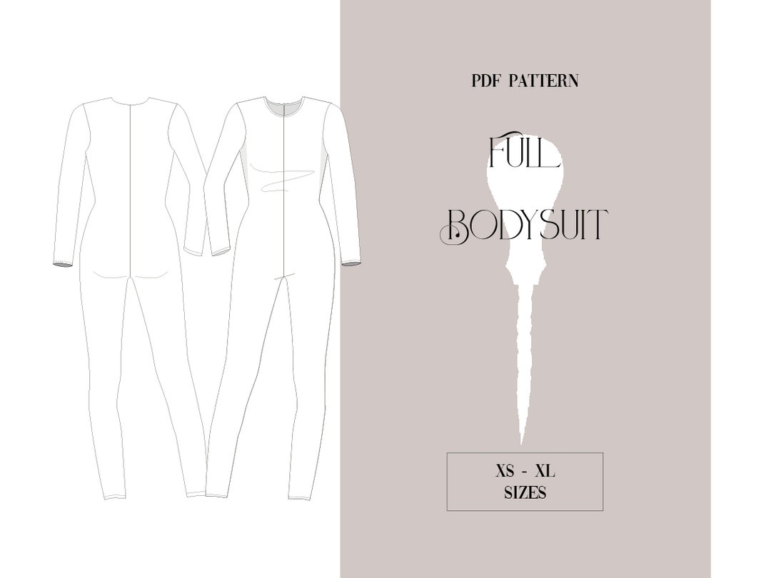 Full Bodysuit PDF Sewing Pattern. - Etsy