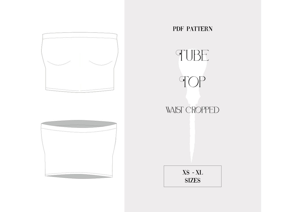 Tube Top PDF Sewing Pattern. - Etsy