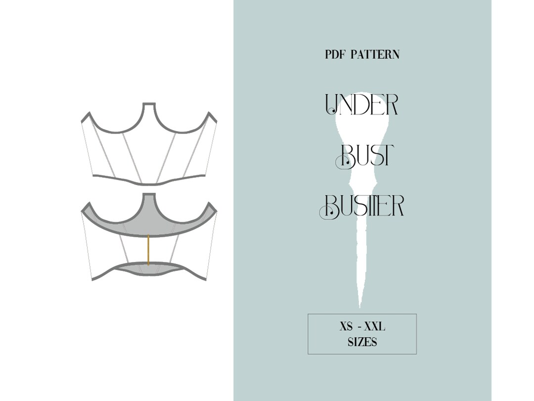 Under Bust Bustier PDF Sewing Pattern. - Etsy