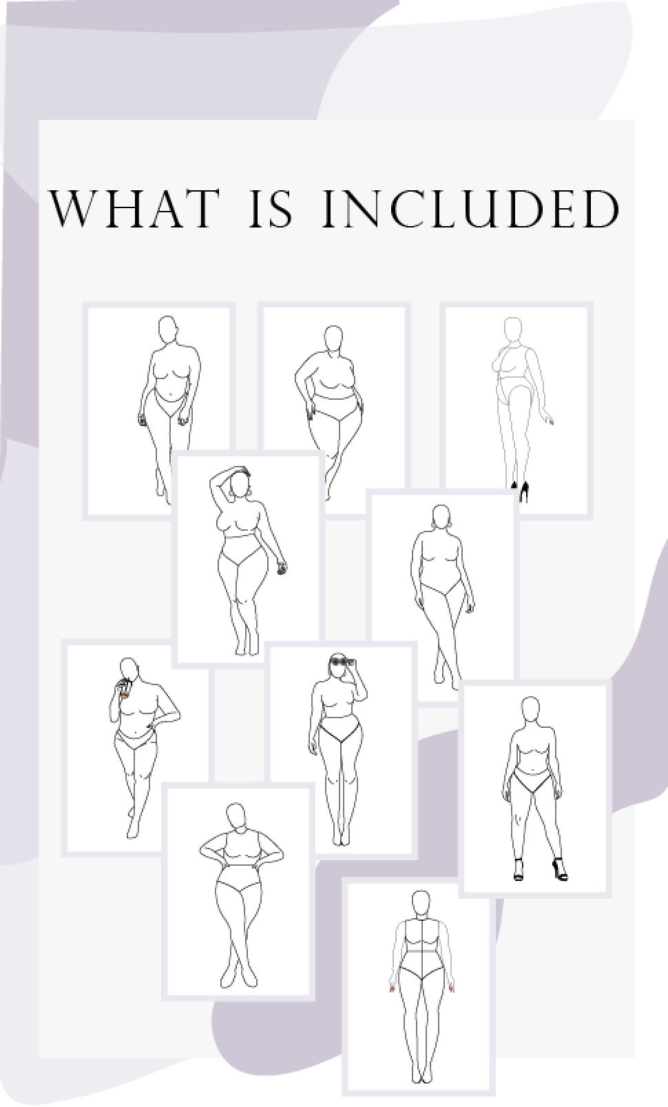 10 Poses Plus Size Models for Illustrations PDF Digital Download. - Etsy