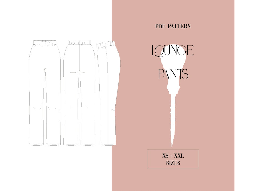 Lounge Pants PDF Sewing Pattern. - Etsy