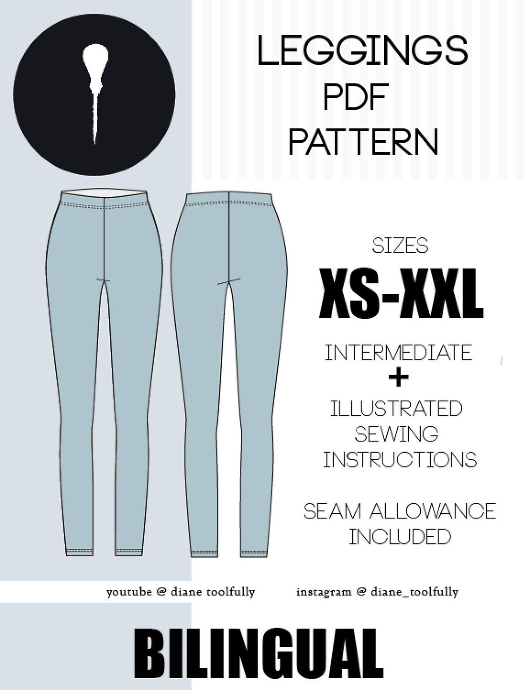Legging Pattern PDF Legging Pattern. - Etsy