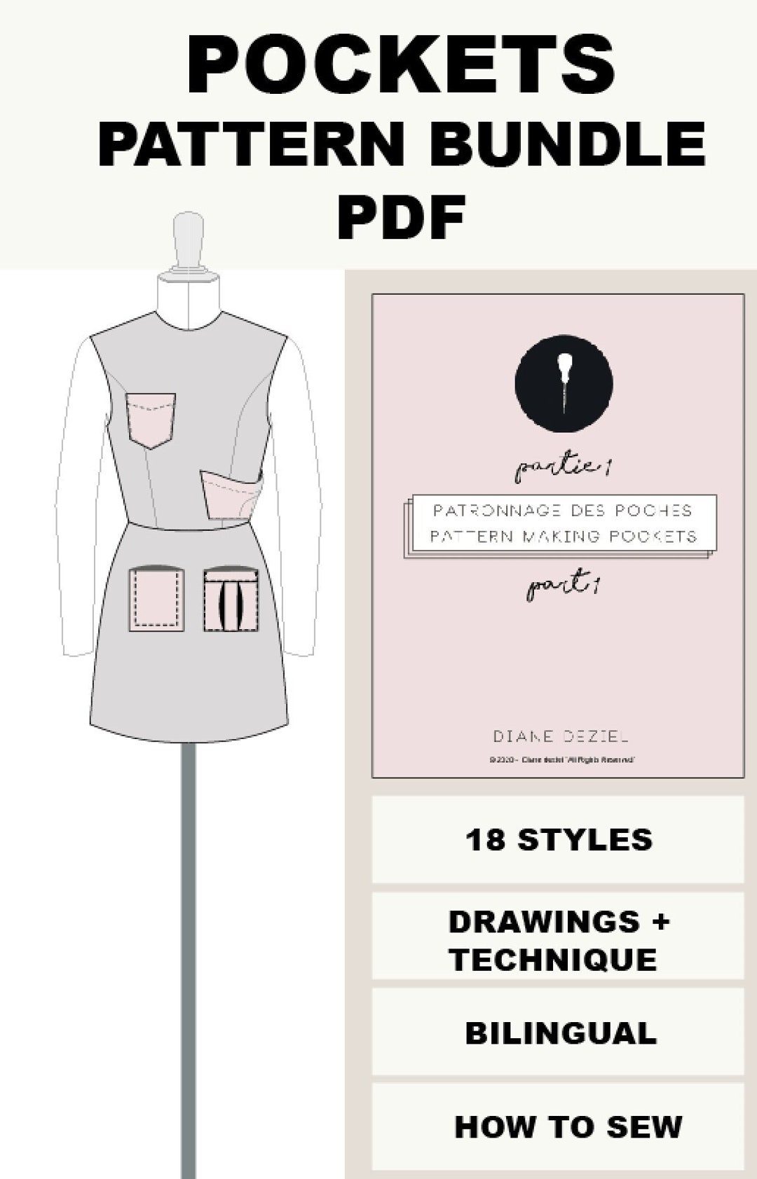 Pt.1 Pattern Making Pockets PDF. - Etsy France