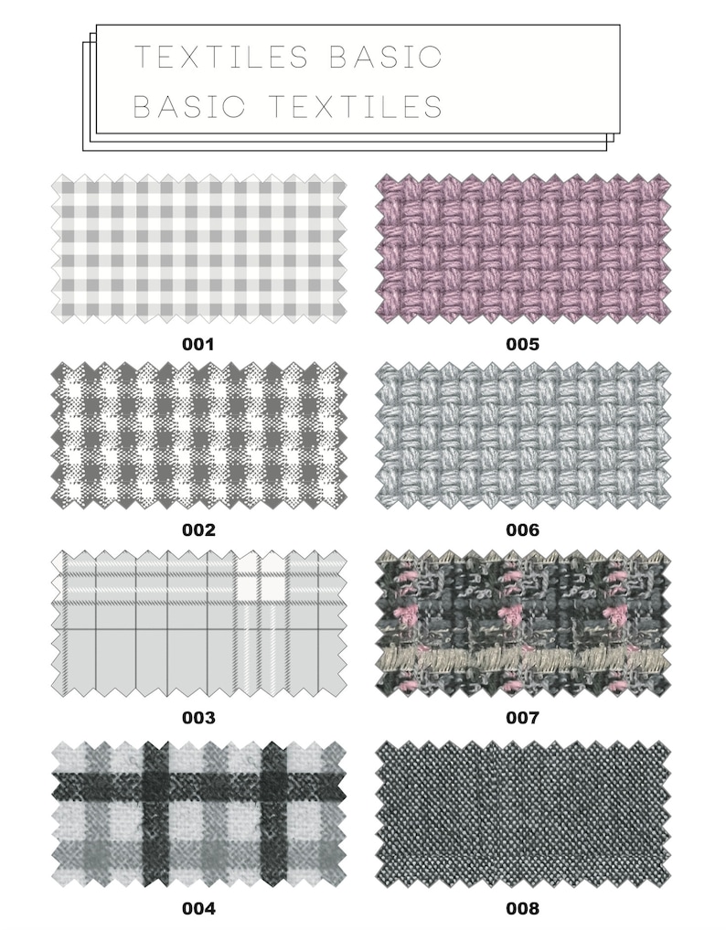 Fabric Swatch Library for Adobe Illustrator 40 Pack. - Etsy
