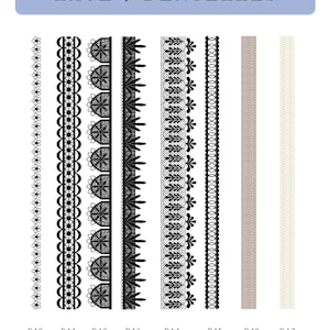 93 Diamonds, Frill, Lace & Chains Brushes for Adobe Illustrator. - Etsy
