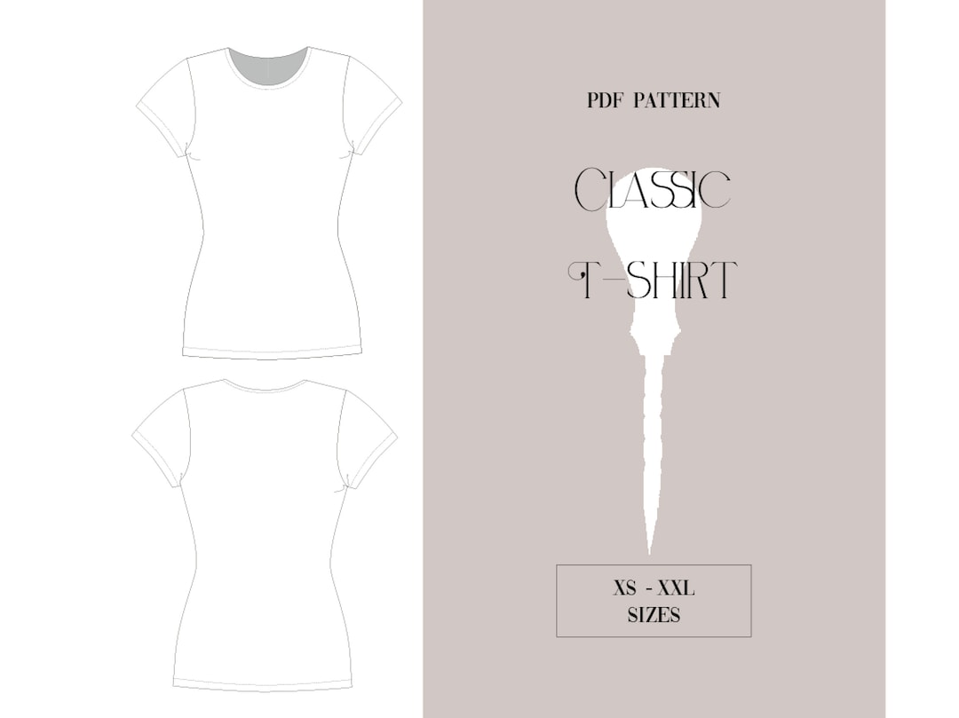 T-shirt PDF Sewing Pattern. - Etsy