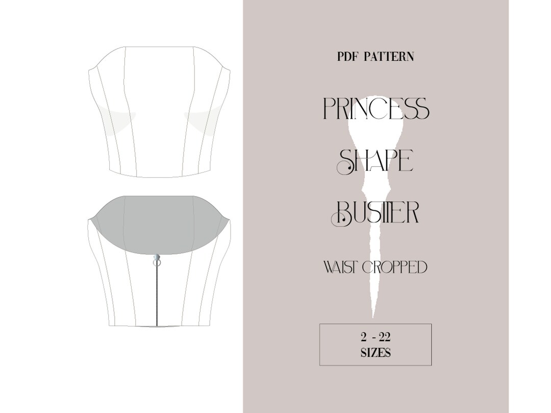 Bustier Pattern Cut to Size PDF. - Etsy