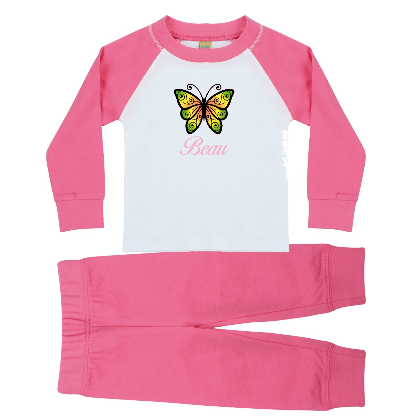 Personalised Girls/boys Pyjama Suit Printed With Various | Etsy