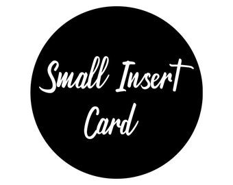 Small Insert Card | Etsy