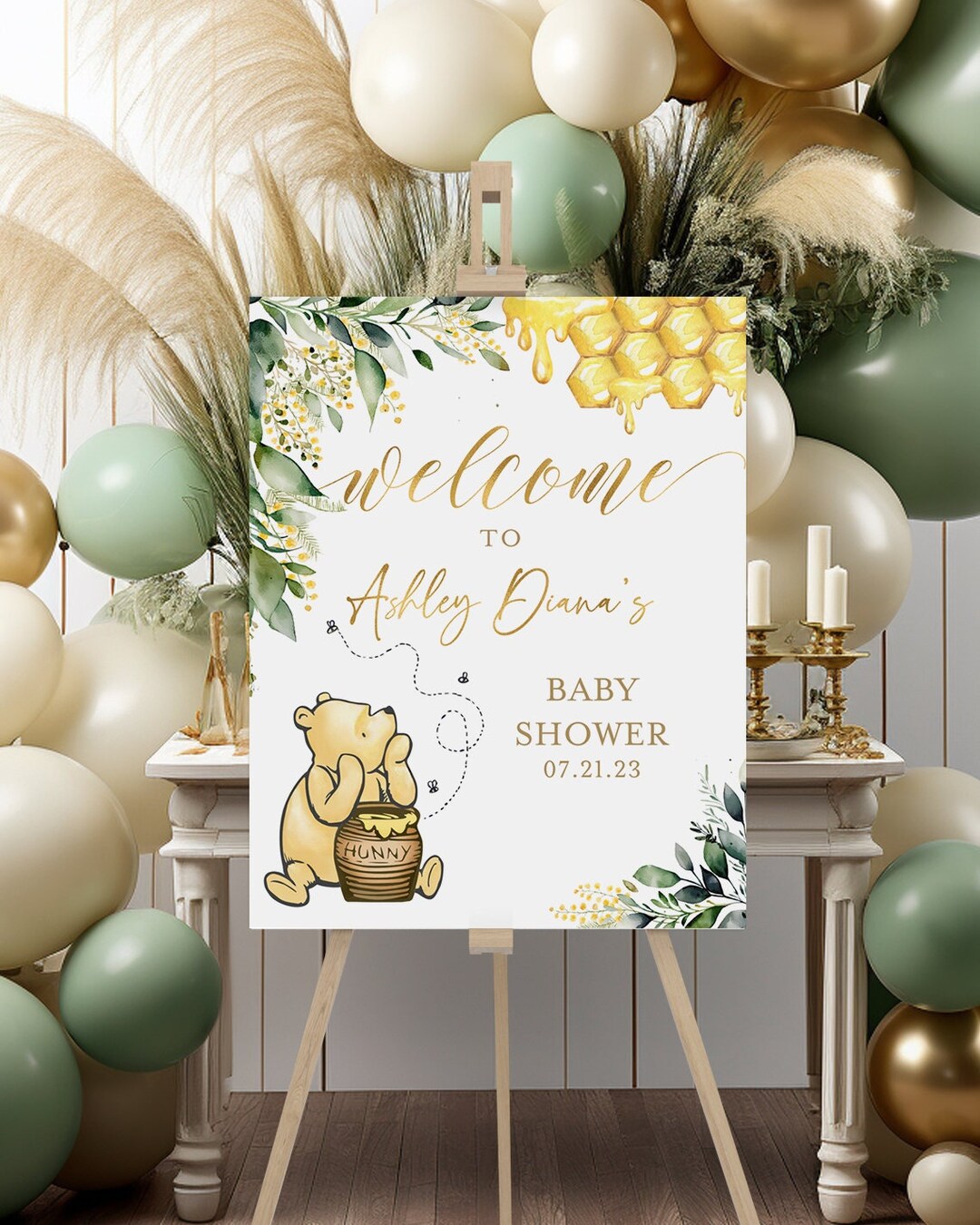Winnie the Pooh Welcome Sign Winnie Sign Welcome Sign Baby - Etsy