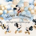 Mickey Mouse Blue Balloons Clipart: Watercolor Pngs (24 Images) - Etsy